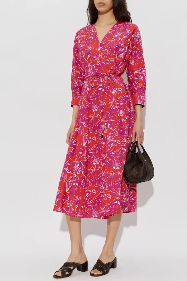 Max Mara Camino Flared Midi Dress - Pink