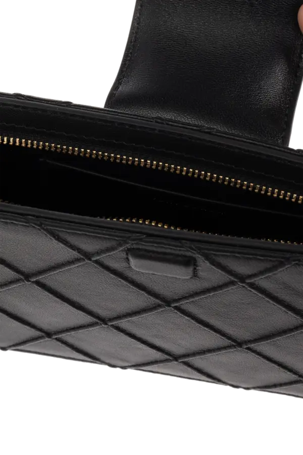 Tory Burch Fleming Mini Chain Wallet - Black