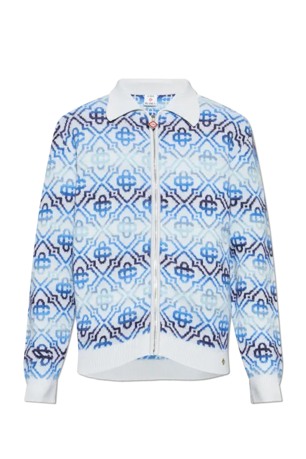 Casablanca Monogram Cardigan - Blue