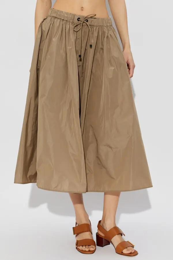 Max Mara Flared Midi Skirt - Beige