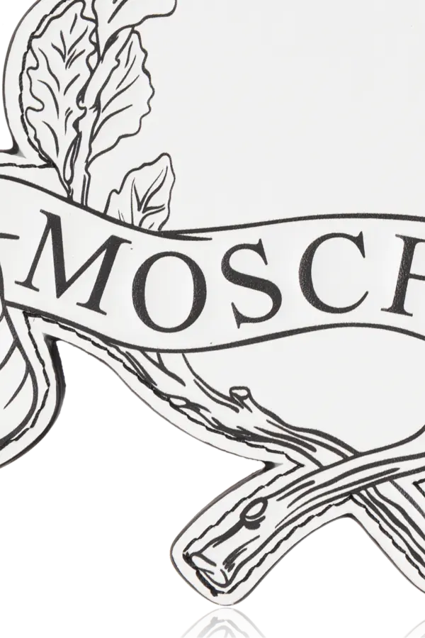 Moschino Leather Medallion Keychain