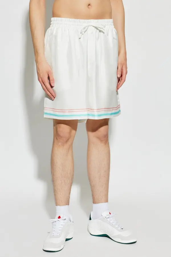 Casablanca Silk Shorts - White