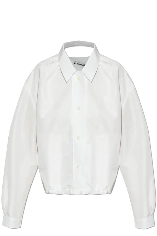 JIL SANDER Lightweight Jacket With Drawstring - White