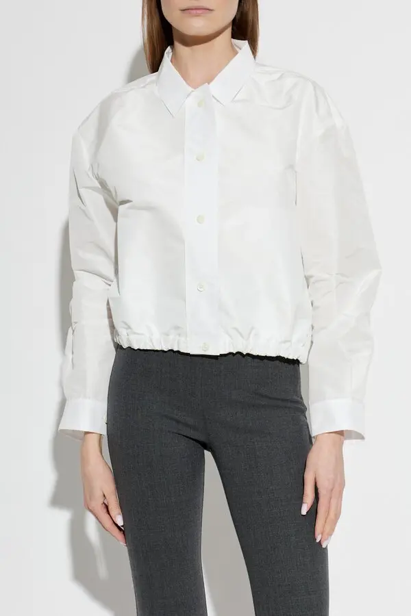 JIL SANDER Lightweight Jacket With Drawstring - White