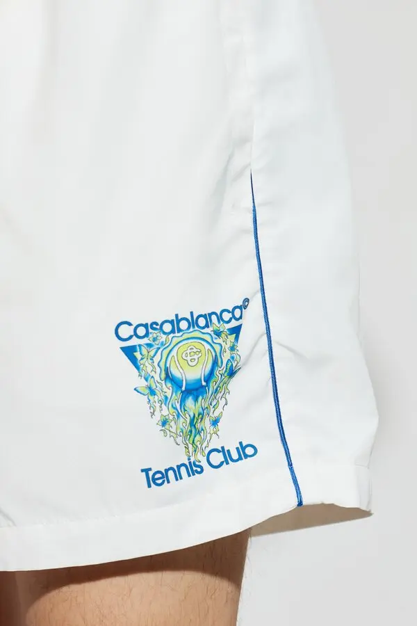 Casablanca Logo Shorts - White