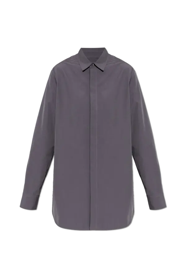 JIL SANDER Shirt With Back Slit - Grey