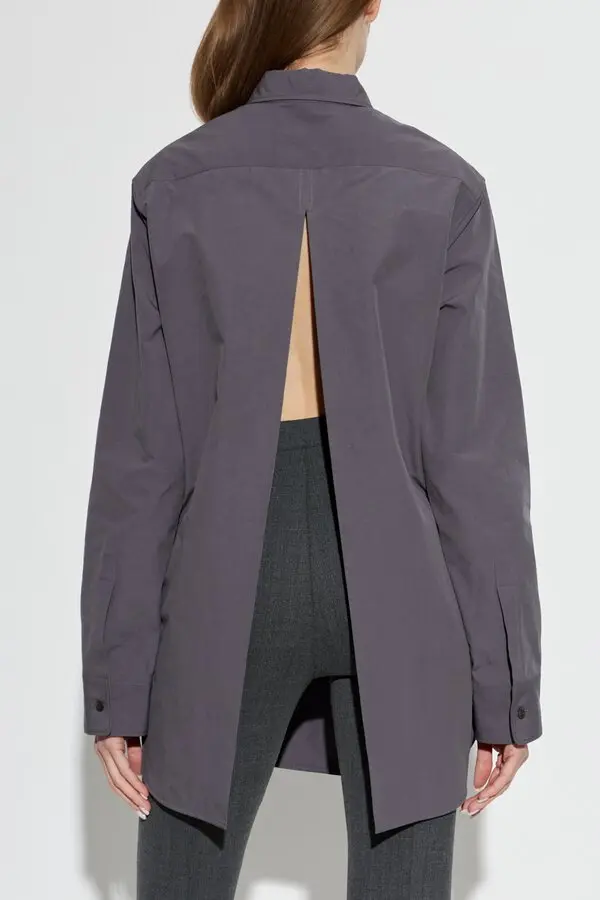 JIL SANDER Shirt With Back Slit - Grey