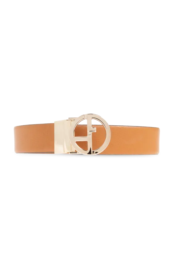 Giorgio Armani Leather Belt - Black