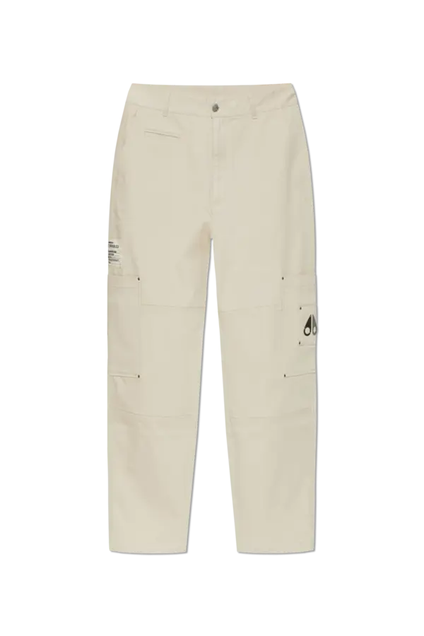 Moose Knuckles Cotton Cargo Trousers - Cream