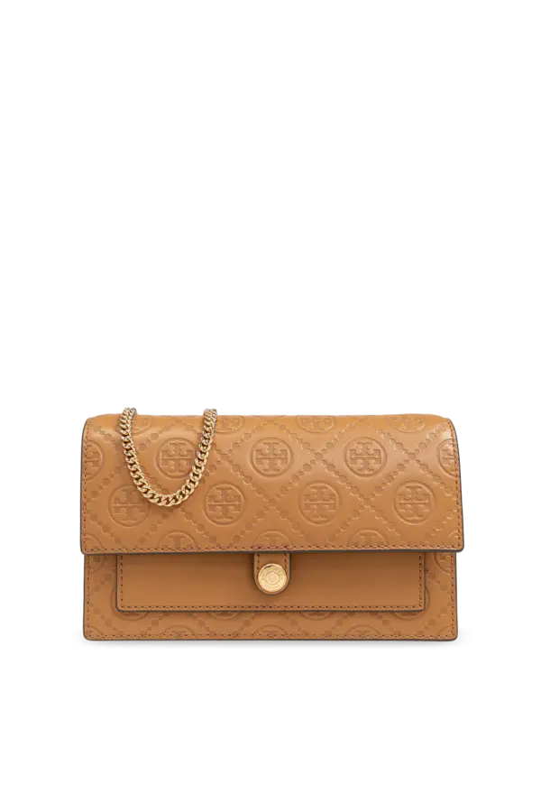 Tory Burch Chain Wallet T-monogram - Brown