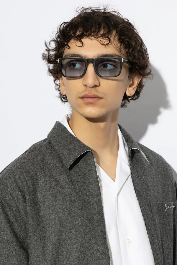 TOM FORD Sunglasses With Rectangular Frame - Black