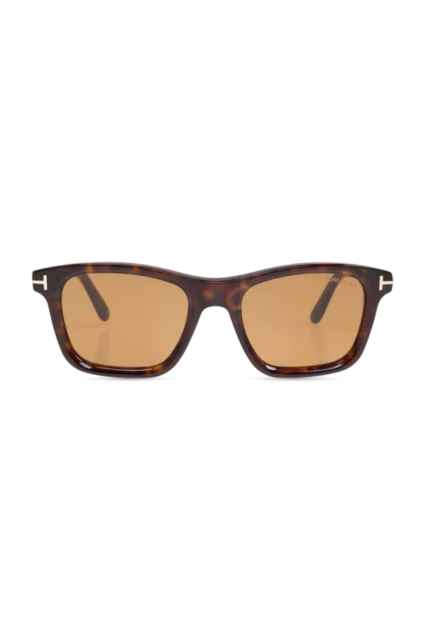 TOM FORD Tortoiseshell Rectangle Sunglasses - Brown