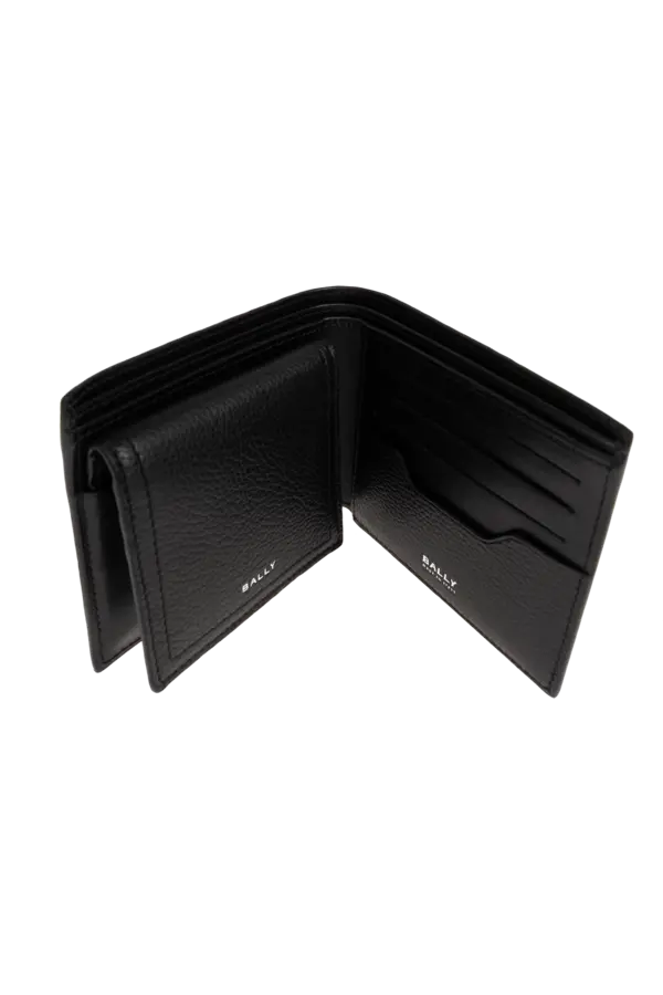 Bally Leather Wallet With Logo - Black