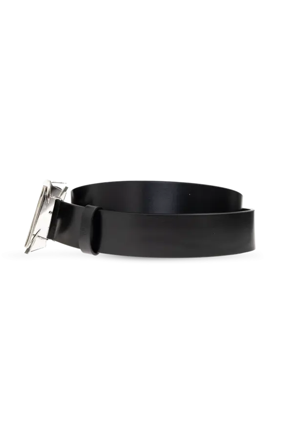 Vetements Leather Belt With Maltese Cross Buckle