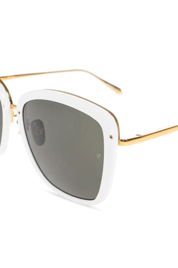Linda Farrow Rectangular Sunglasses With Zeiss Lenses