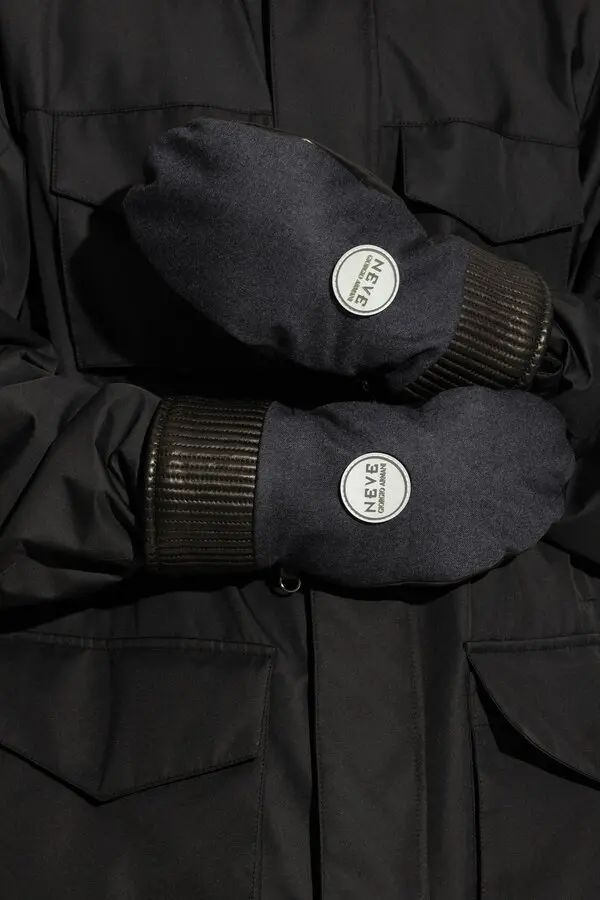 Giorgio Armani Logo Mitten Gloves