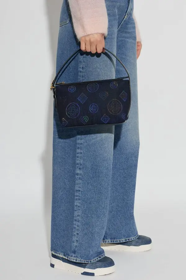 Casablanca Monogram Shoulder Bag - Navy Blue