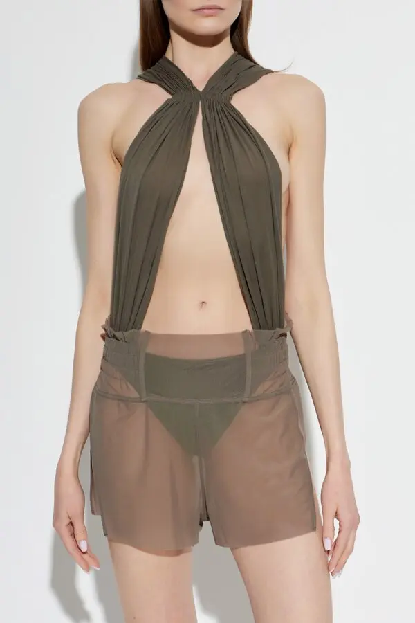 Rick Owens Draped Bodysuit - Green