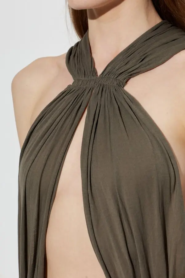 Rick Owens Draped Bodysuit - Green