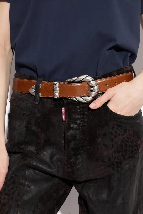 IRO PARIS Embella Leather Belt - Brown