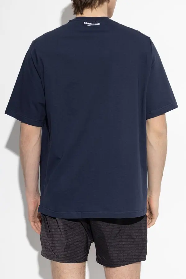 Dsquared2 Underwear T-shirt With A Round Neckline - Navy Blue