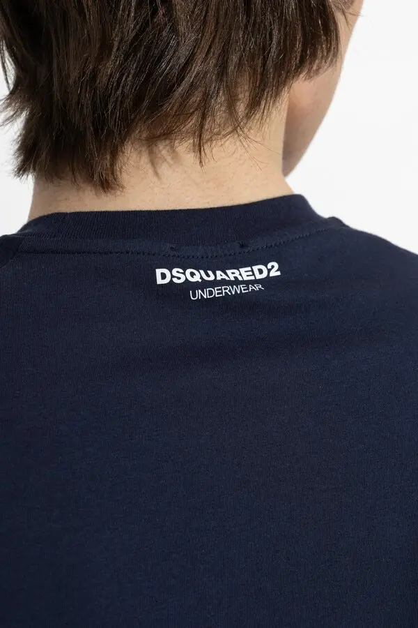 Dsquared2 Underwear T-shirt With A Round Neckline - Navy Blue