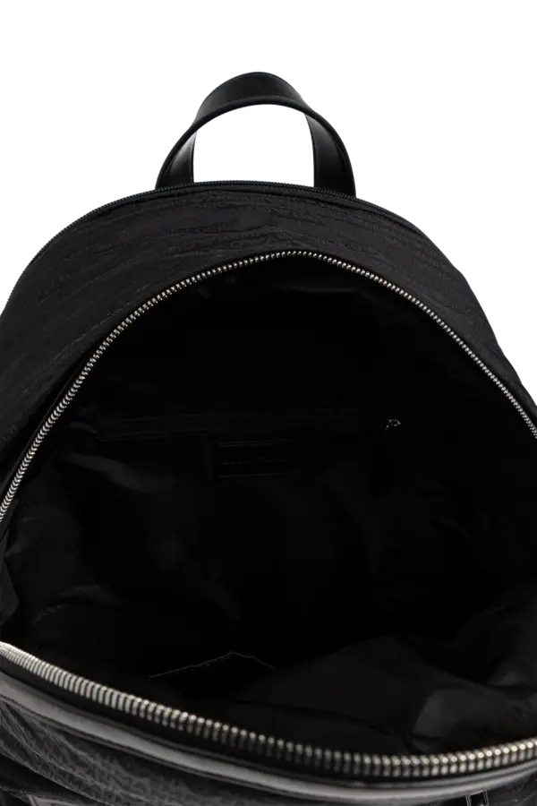 Emporio Armani Monogram Backpack - Black