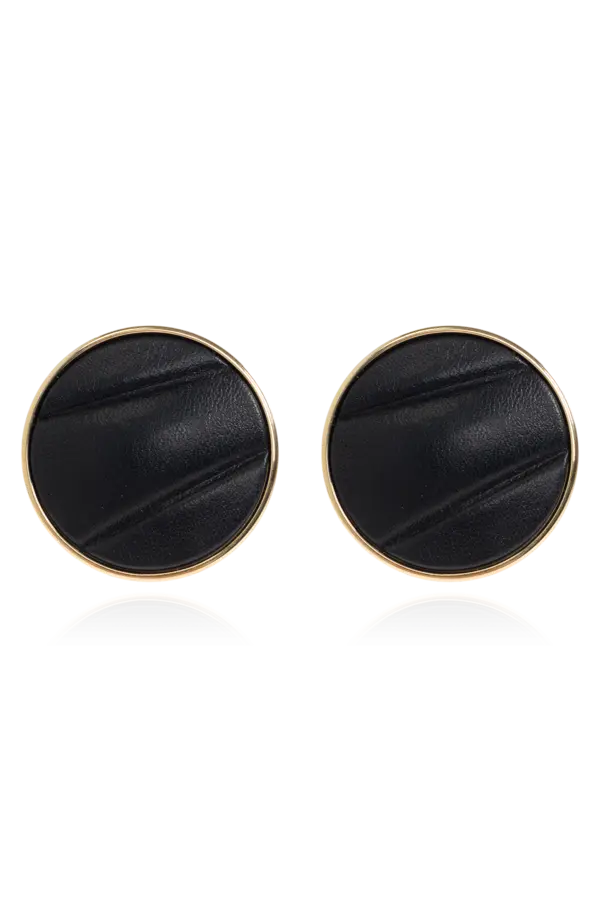 Chloé Round Clip-on Earrings - Black