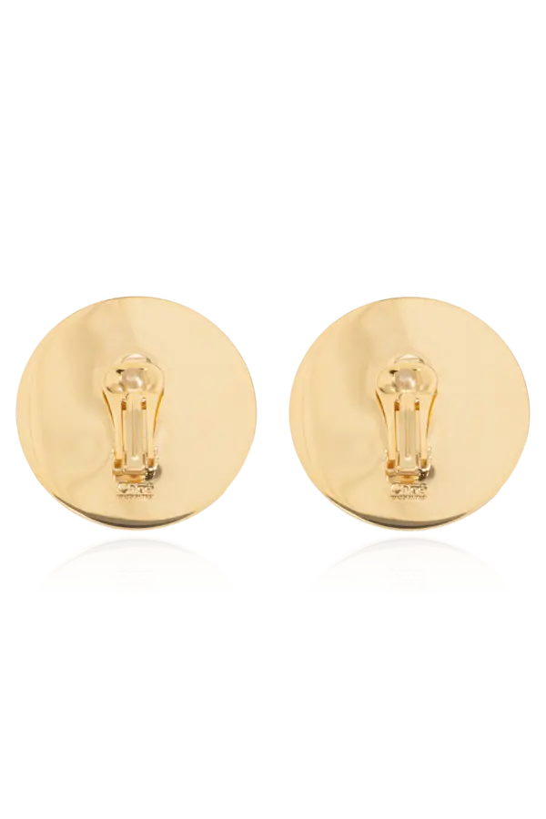 Chloé Round Clip-on Earrings - Black