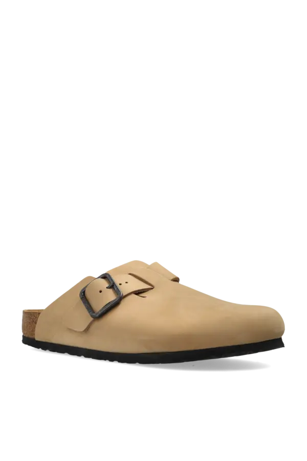 BIRKENSTOCK Boston Wire Buckle Slippers - Beige