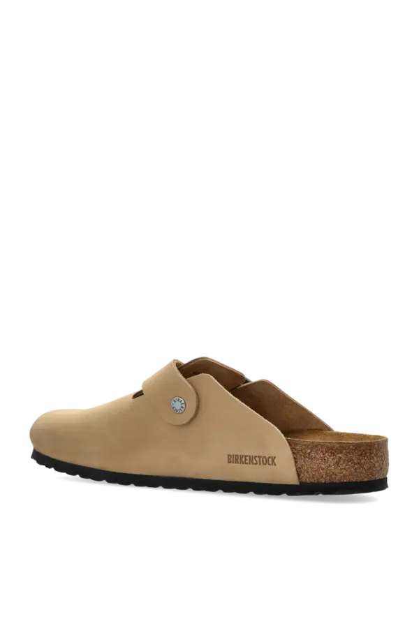 BIRKENSTOCK Boston Wire Buckle Slippers - Beige