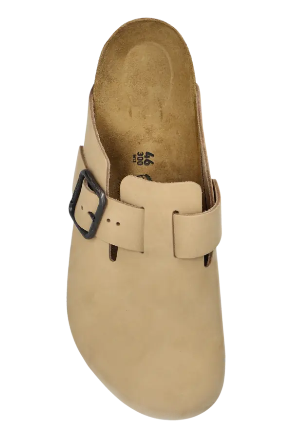 BIRKENSTOCK Boston Wire Buckle Slippers - Beige