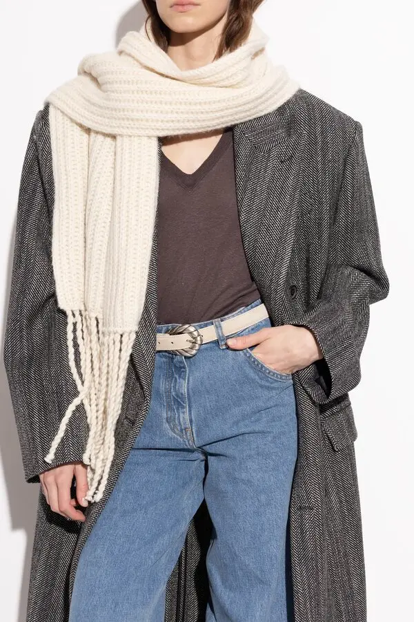 IRO PARIS Fluffy Scarf - Cream