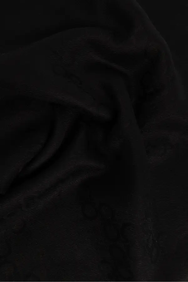 FERRAGAMO Scarf With Monogram - Black