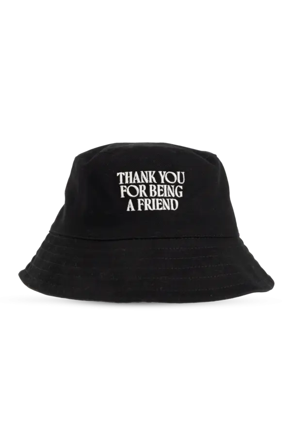 Ami Hat With Embroidered Lettering - Black