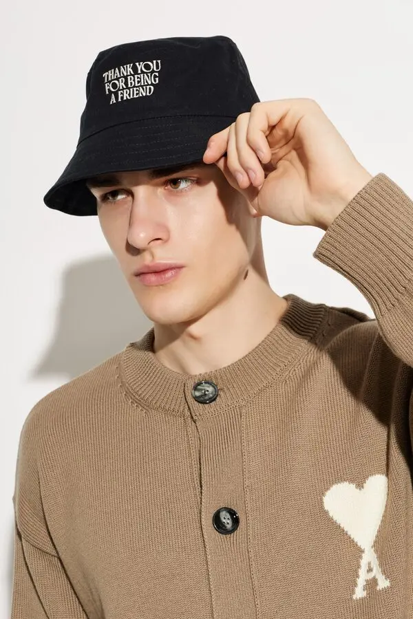 AMI Paris Hat With Embroidered Lettering