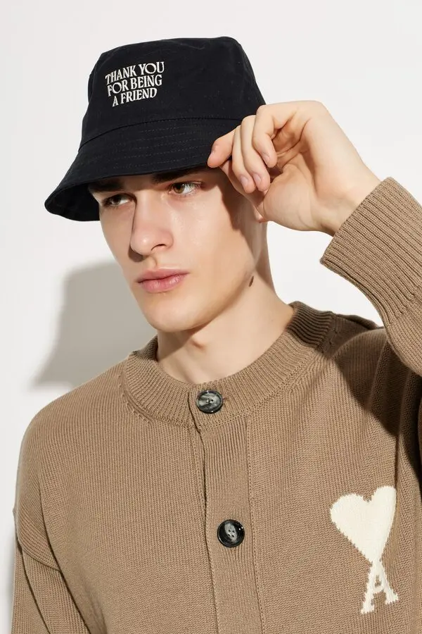 AMI Paris Hat With Embroidered Lettering