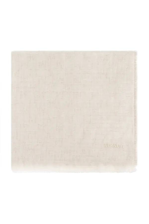Max Mara Scarf With Monogram - Cream