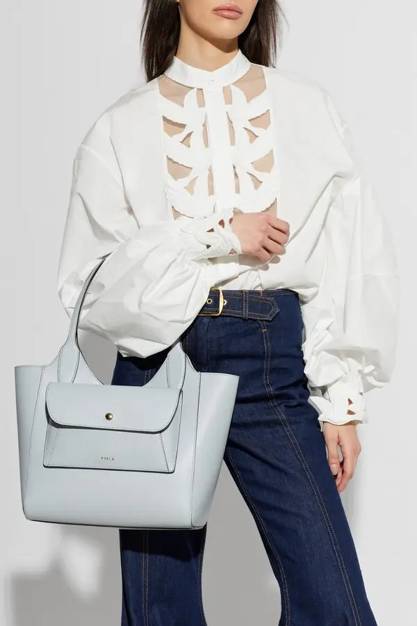 Furla Lea Small Shopper Bag - Light Blue