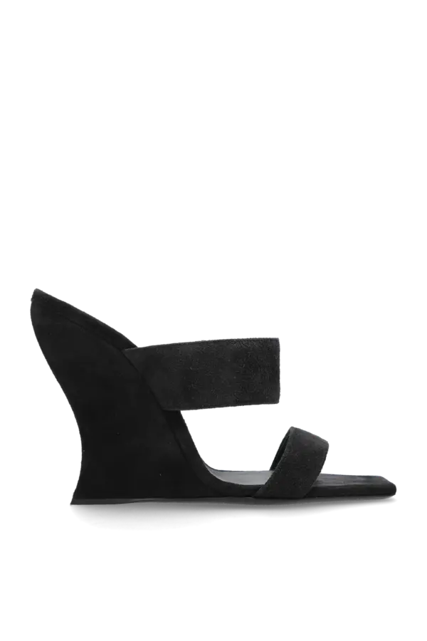 Alaïa Suede Wedge Sandals - Black