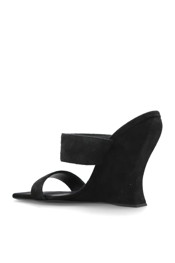 Alaïa Suede Wedge Sandals - Black