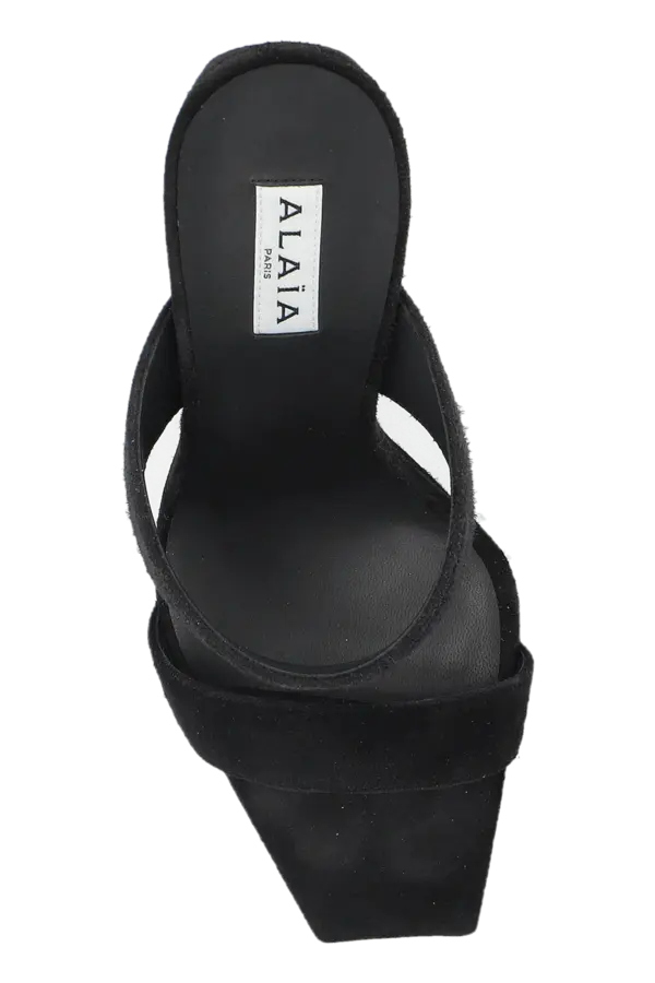 Alaïa Suede Wedge Sandals - Black