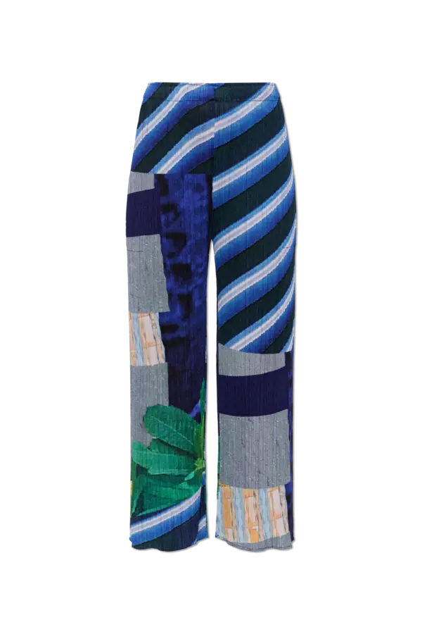 Issey Miyake Pleated Culottes - Multicolour