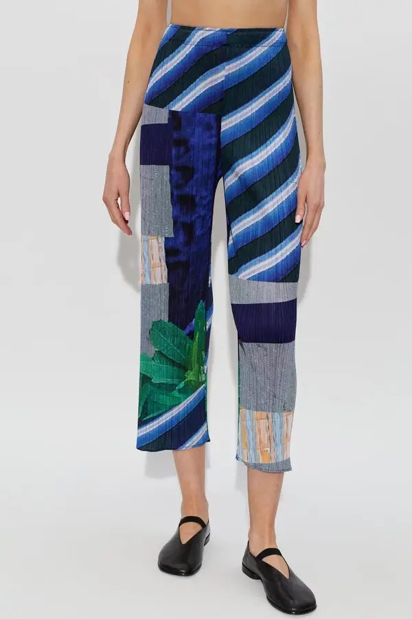 Issey Miyake Pleated Culottes - Multicolour
