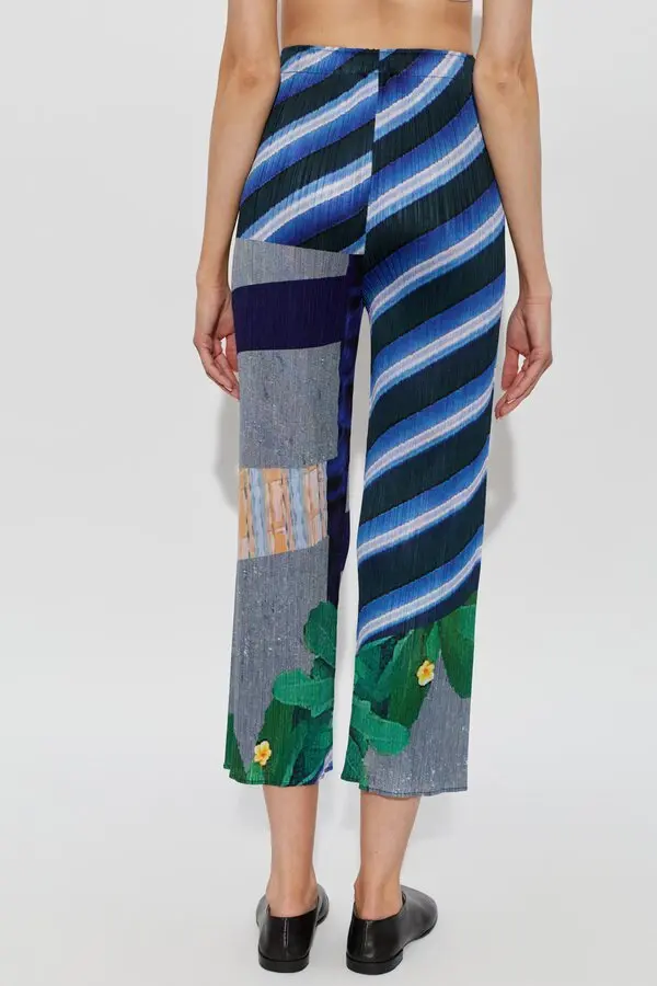 Issey Miyake Pleated Culottes - Multicolour