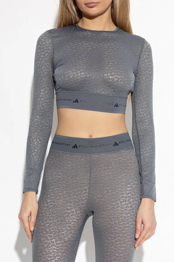 Adidas By Stella McCartney Long-sleeved Training Top - Grey
