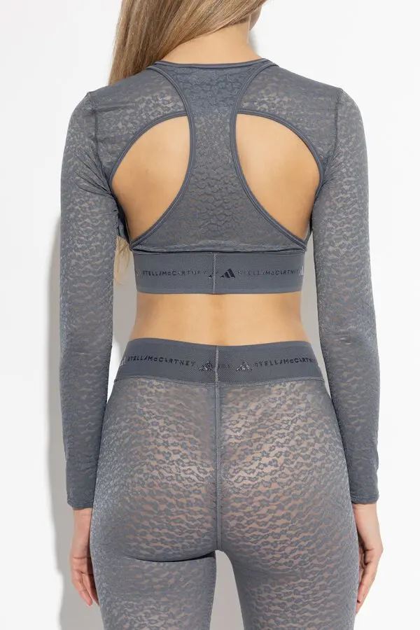 Adidas By Stella McCartney Long-sleeved Training Top - Grey