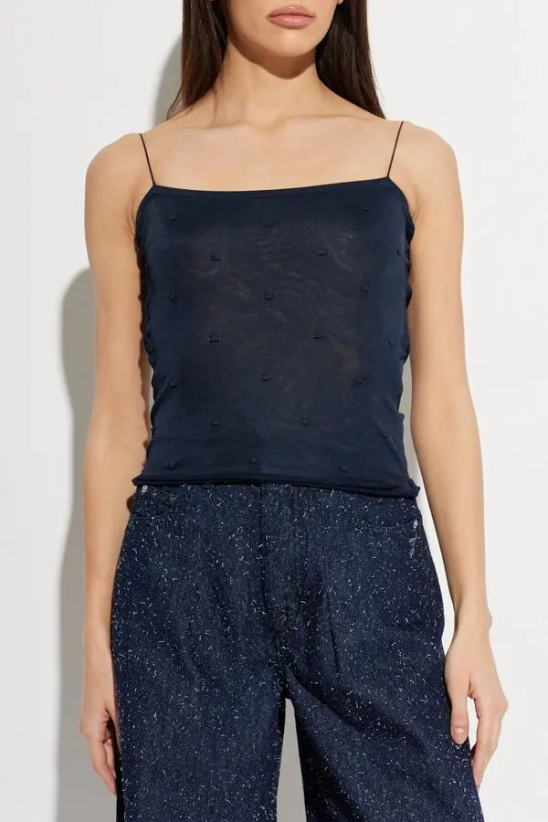 Jacquemus Strappy Viscose Top - Navy Blue