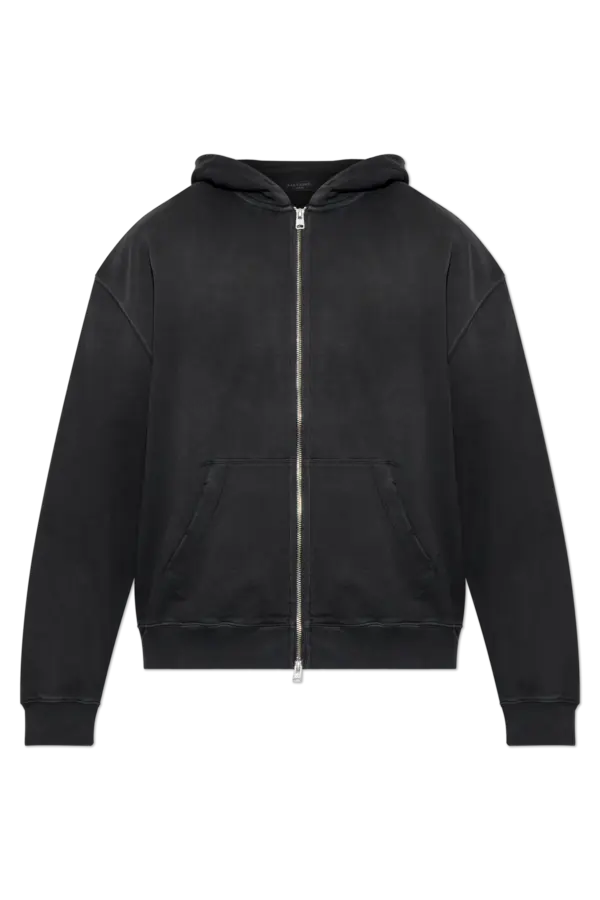ALLSAINTS Terra Relaxed Fit Zip-up Hoodie - Grey