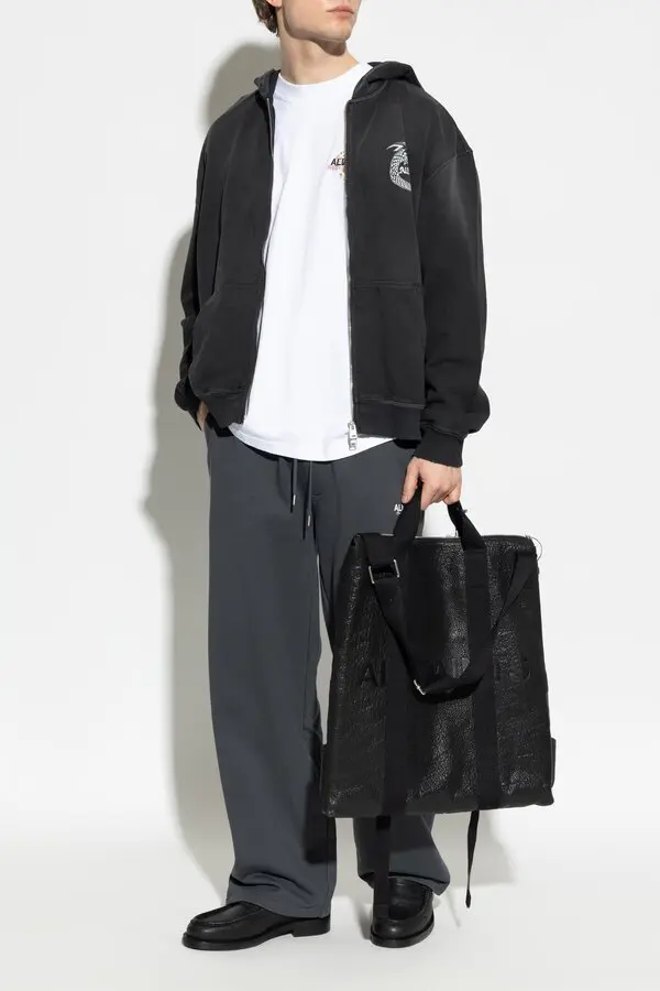 ALLSAINTS Terra Relaxed Fit Zip-up Hoodie - Grey